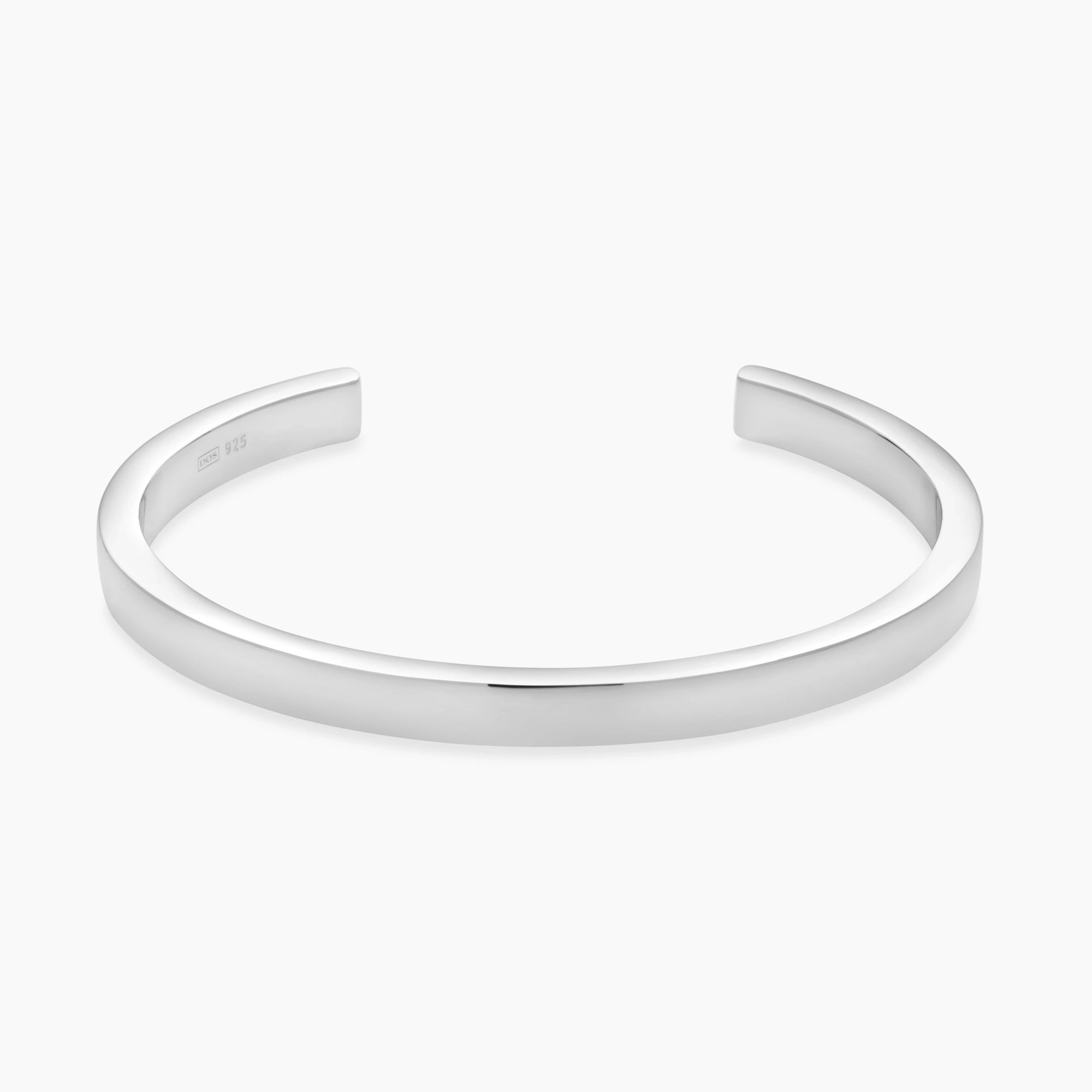 Polished Cuff Bracelet - 6mm - Men's Sterling Silver Cuff Bracelet